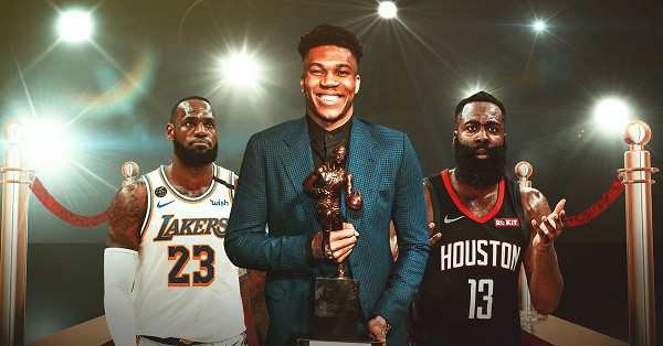 Basketball top5 - 聯盟公布MVP選票結果！字母哥85張第一名選票力壓詹皇+哈登 字母哥：在我奪冠之前別叫我MVP